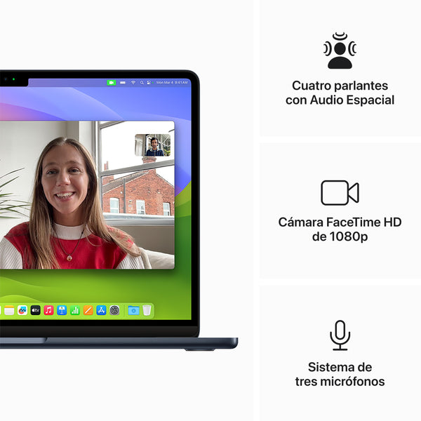 MacBook Air M3 256 GB 13" color Azul medianoche | Mac Center – Mac ...