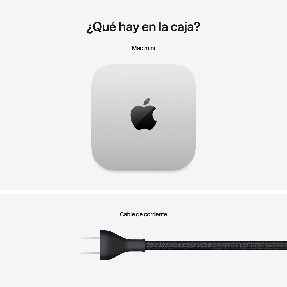 Mac mini: Chip M4 de Apple con CPU de 10 núcleos y GPU de 10 núcleos,
